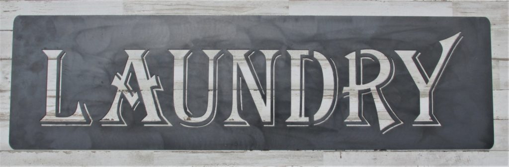 Laundry Metal Sign | Remington Steel Works