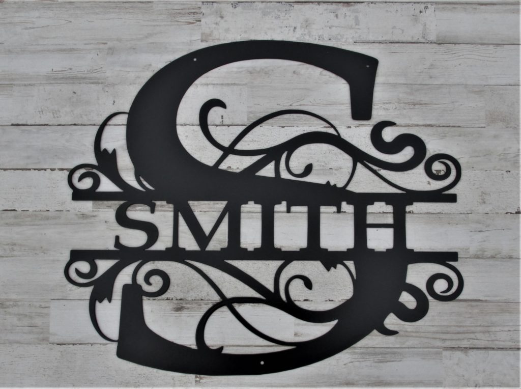 Split Letter Monogram | Remington Steel Works